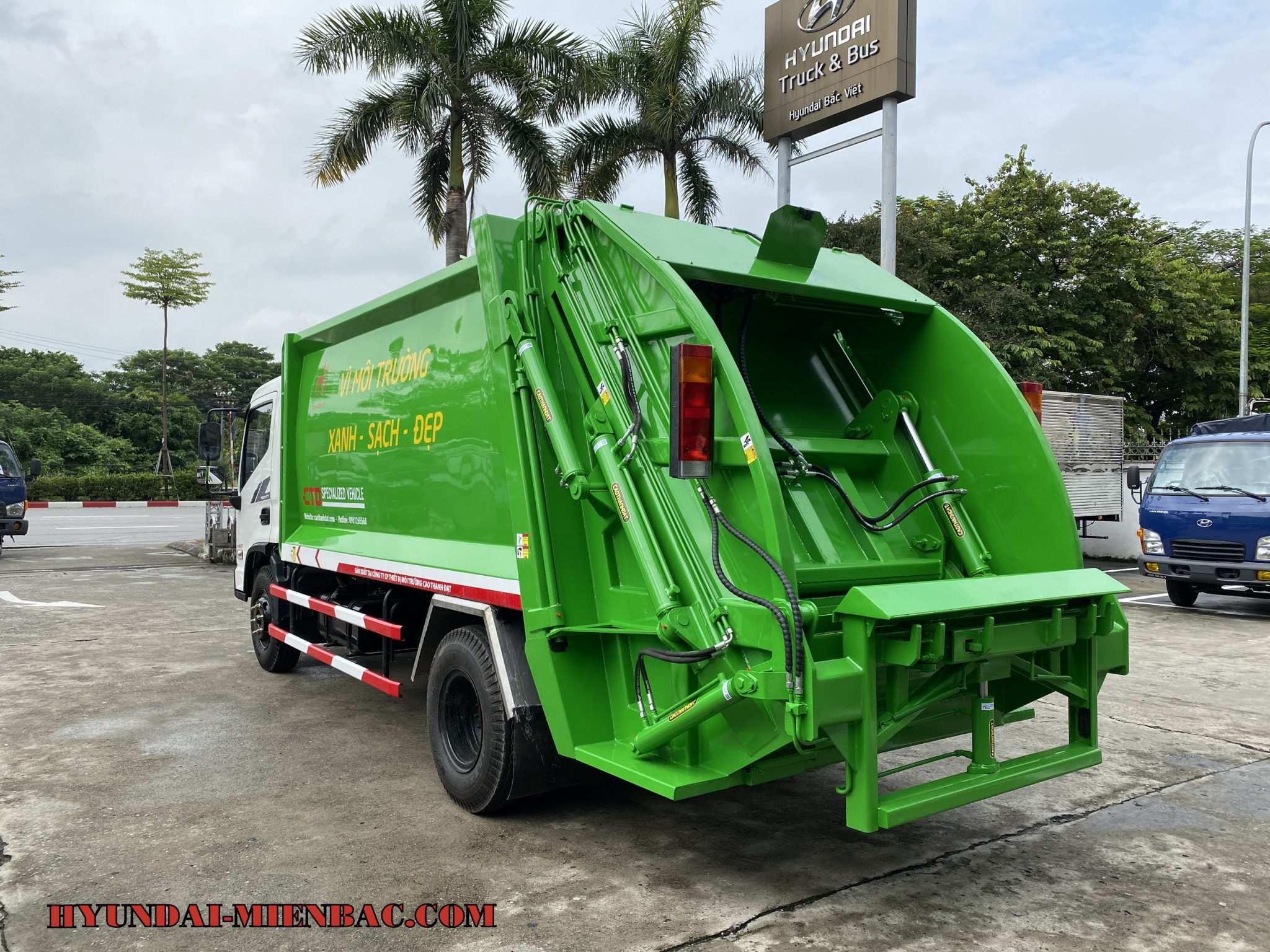 Xe chở rác Hyundai Mighty Ex8 thùng 10 khối - Hyundai Miền Bắc